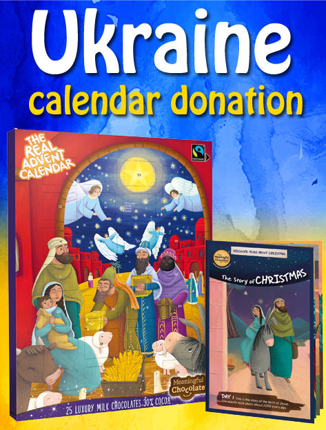 Pallet of calendars for Ukraine — Meaningful Chocolate