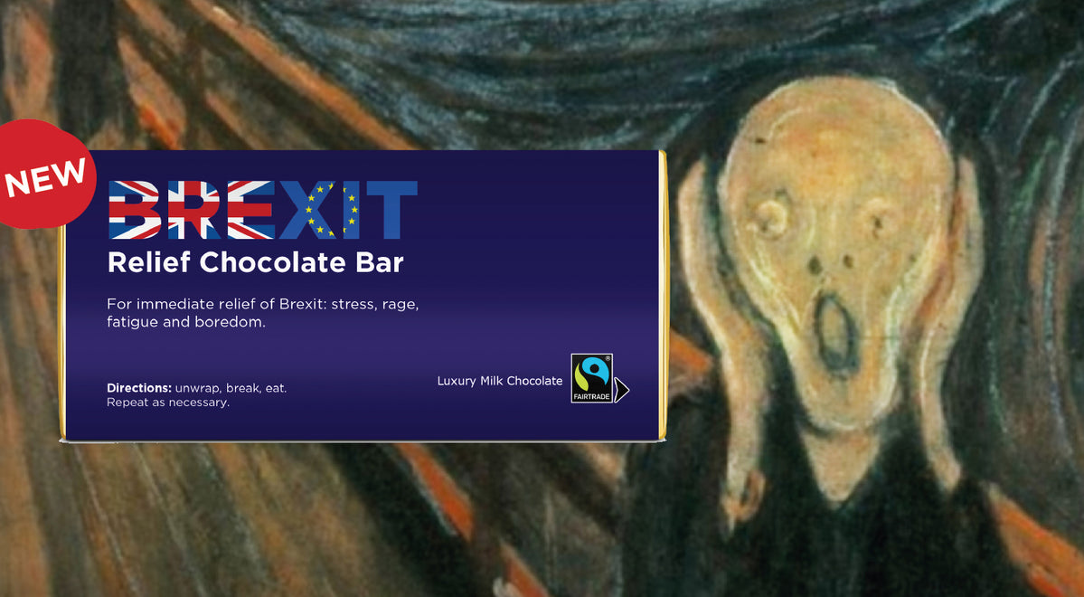 Brexit Relief Bar Milk (Case of 12 bars) — Meaningful Chocolate